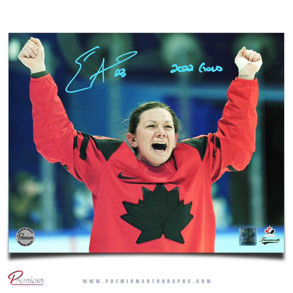 Erin Ambrose Team Canada Signed 8x10 Photograph Olympic Goal Celebrati ...