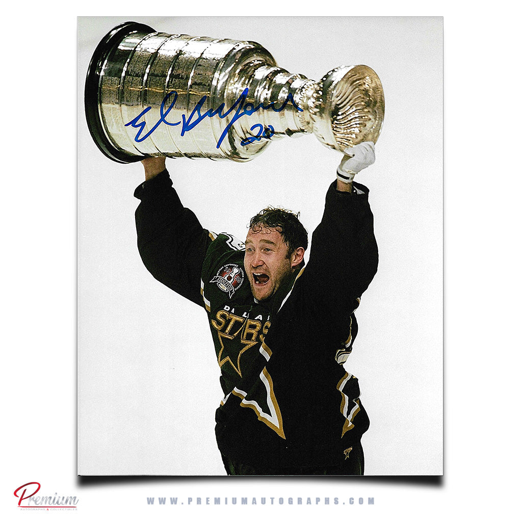 Ed Belfour Dallas Stars Autographed 8x10 Photograph Stanley Cup Celebr ...