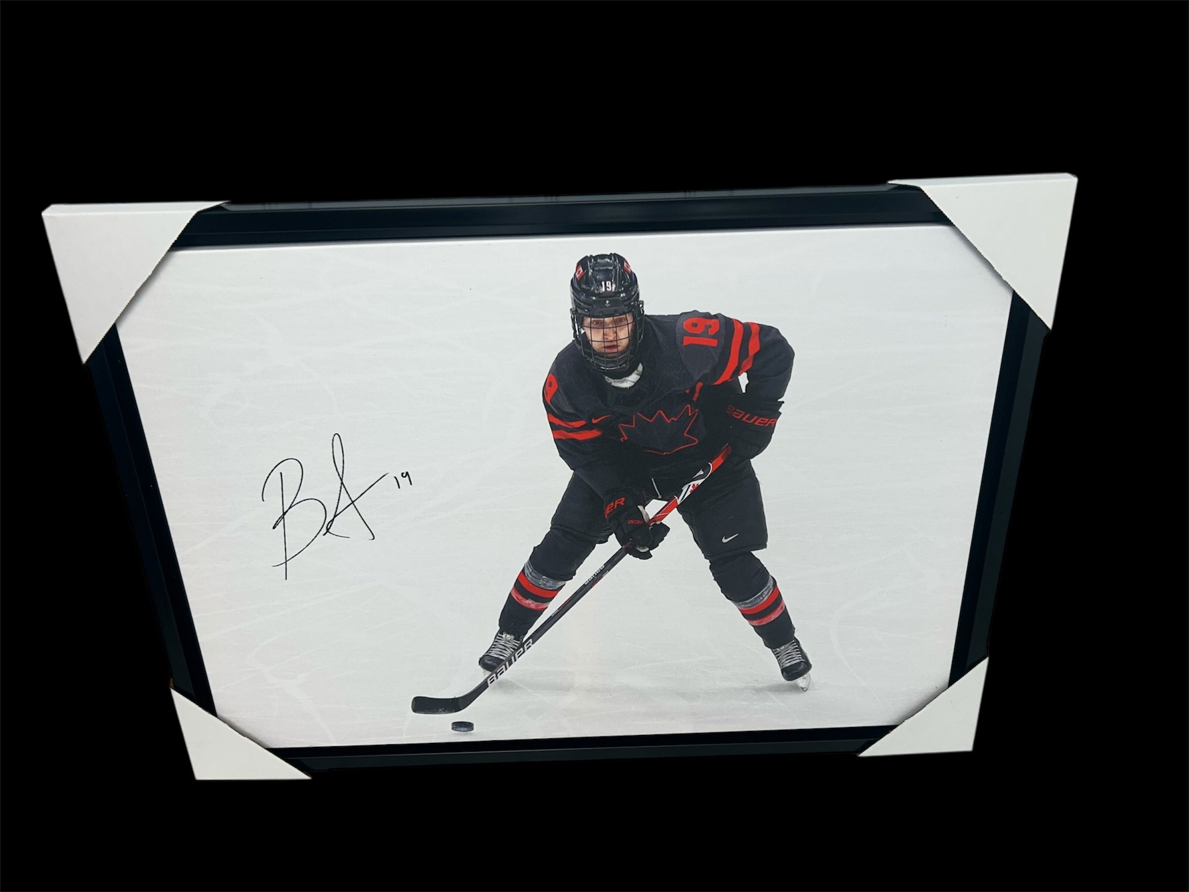 Brianne Jenner Team Canada Autographed 23x32 Frames Canvas with Puck ...
