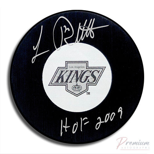 Luc Robitaille Los Angeles Kings Signed Puck w/ HOF 2009 Inscription ...
