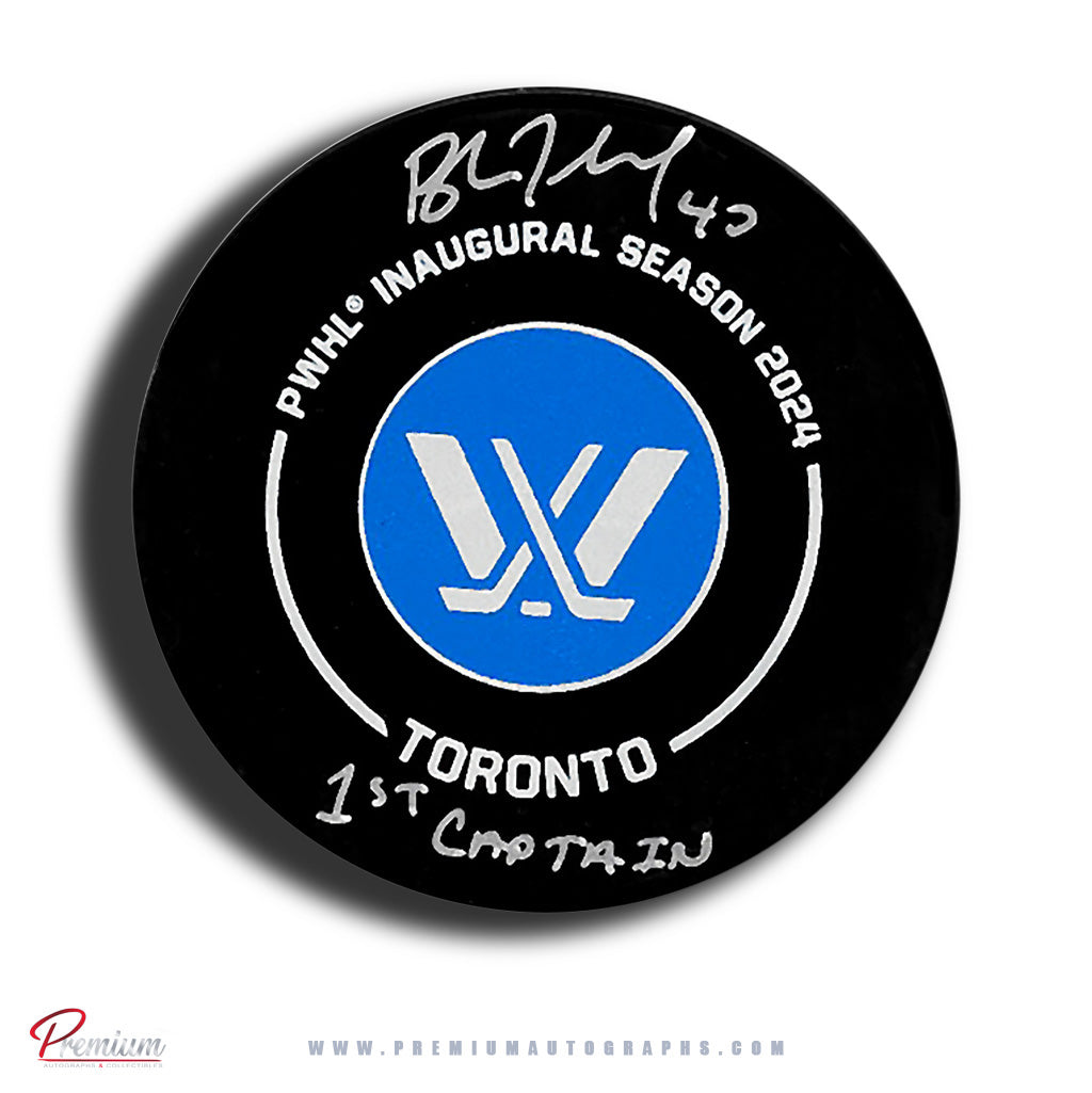 Blayre Turnbull Toronto w/ 1st Captain PWHL Autographed Puck Official ...
